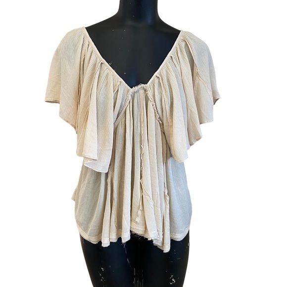 Free People | Tops | New Free People Always Abroad Backless Frayed Top ...